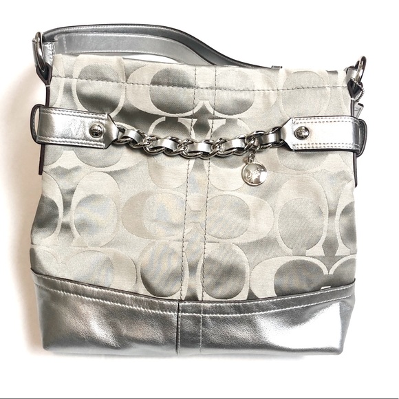Coach | Bags | Coach Logo Metallic Bag | Poshmark